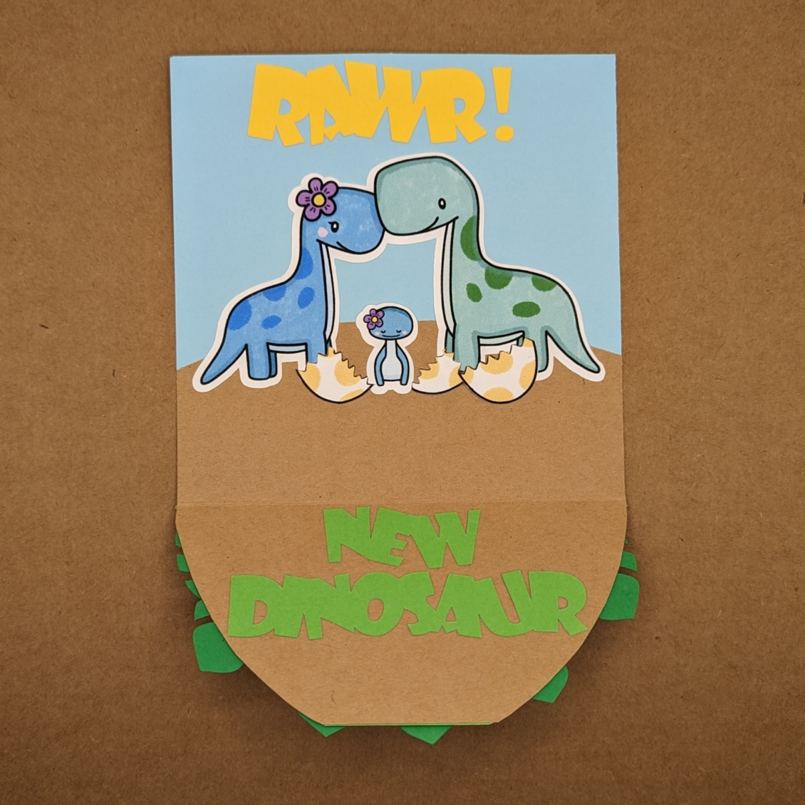 Dinosaur Baby Card - Adaptix Studio
